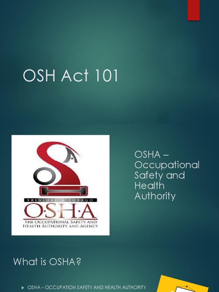 Osh Act | PDF | Occupational Safety And Health Administration | Occupational Safety And Health