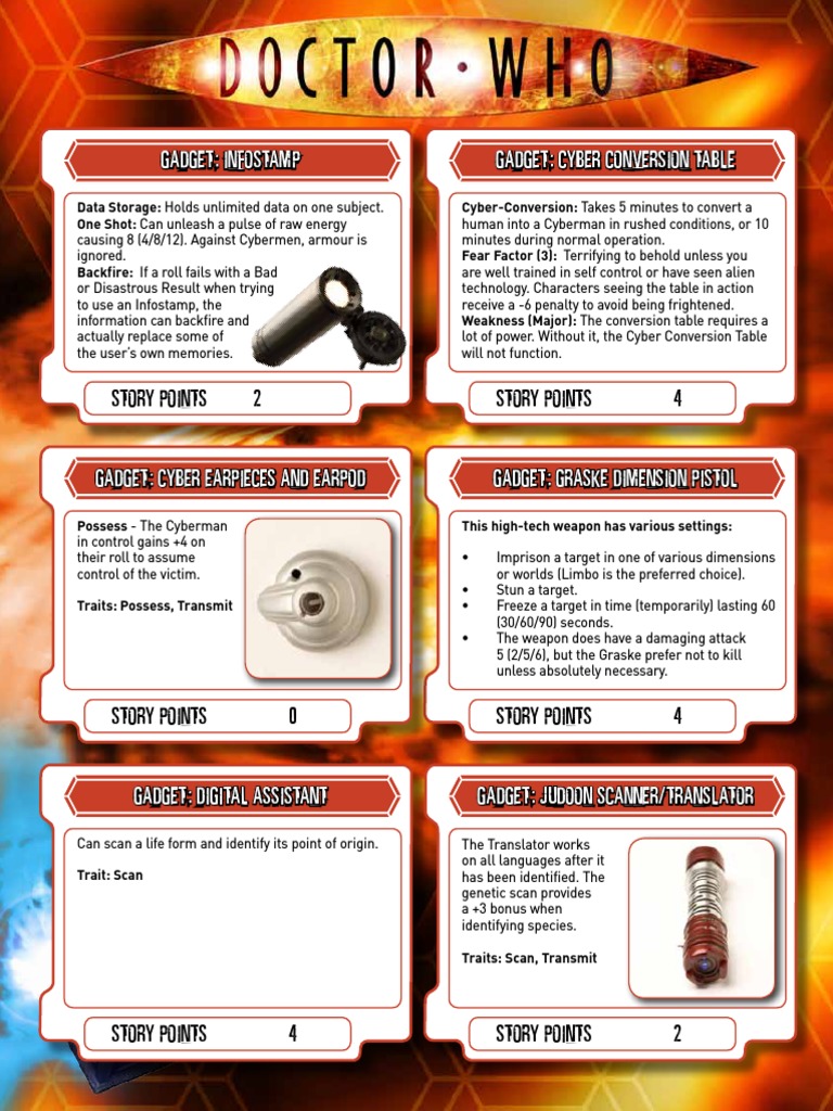 Doctor Who RPG-Gadget Cards | PDF