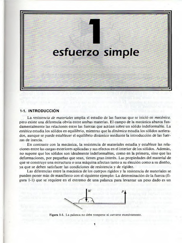 Capitulo 1 Esfuerzo Simple PDF | PDF