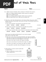 Science: Year 9 Achievement Test | PDF | Magnesium | Rock (Geology)