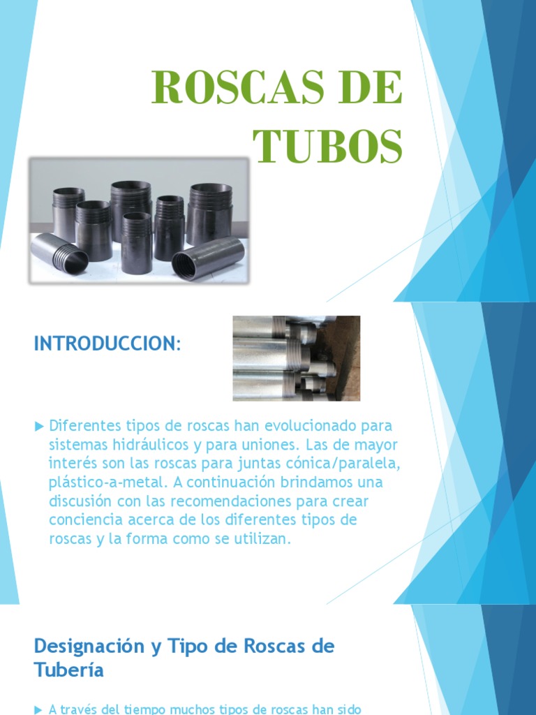 ROSCAS DE TUBOS (Jhonl Hernandez Peña) | PDF | Pulgada | Tubería ...