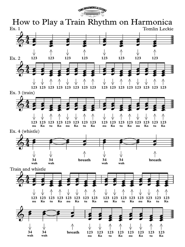 Train Rythym On Harmonica | PDF