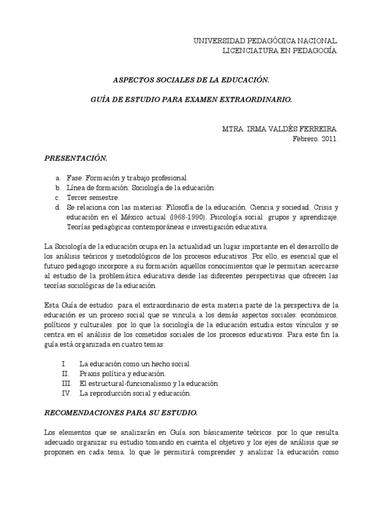 Aspectos Sociales de La Educacion PDF | PDF | Sociología | Sociedad