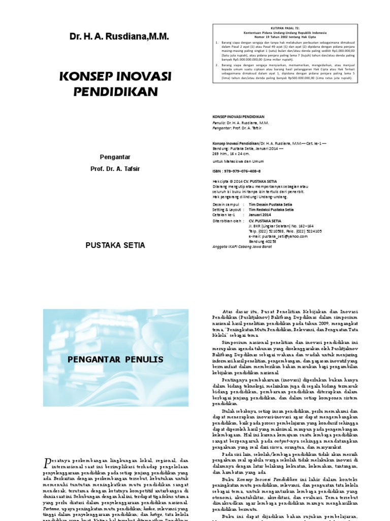 Buku Konsep Inovasi Pendidikan | PDF