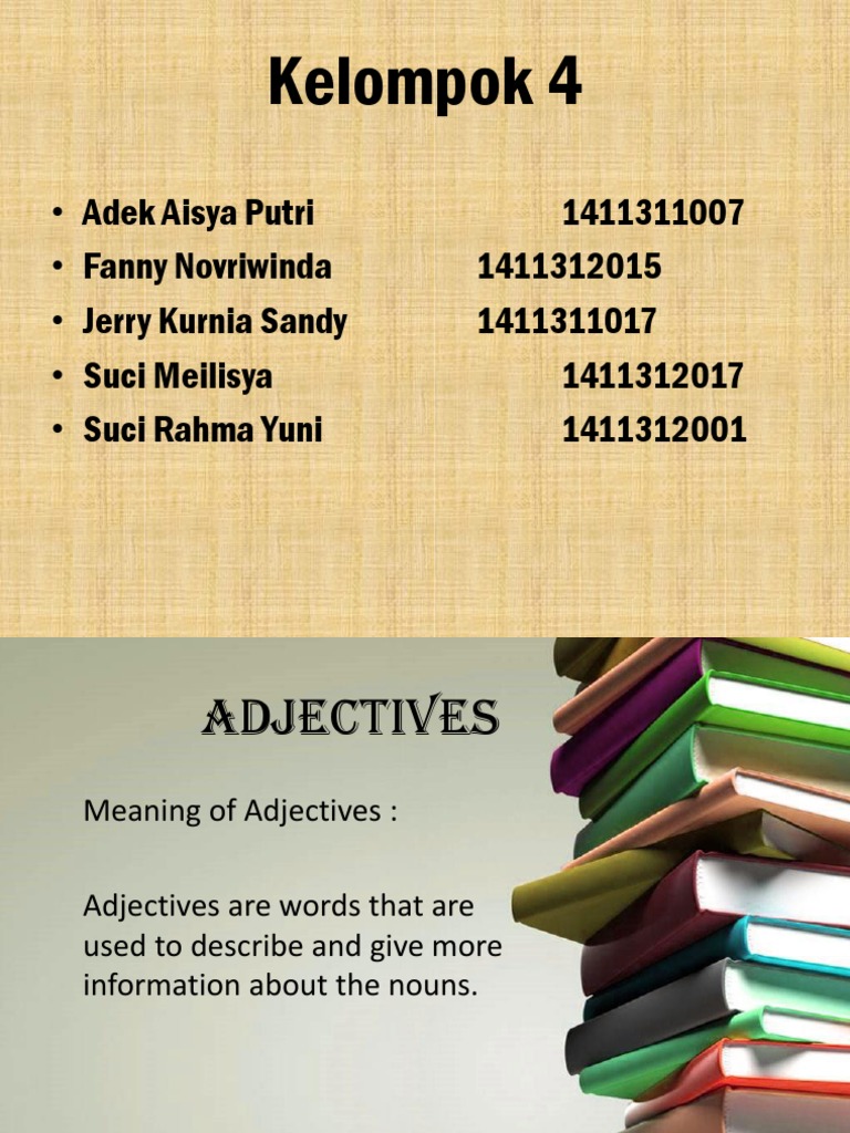 Understanding Adjectives And Adverbs Pdf Adverb Adjective