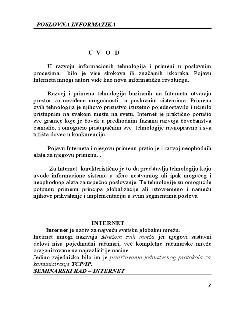 Poslovna Informatika | PDF