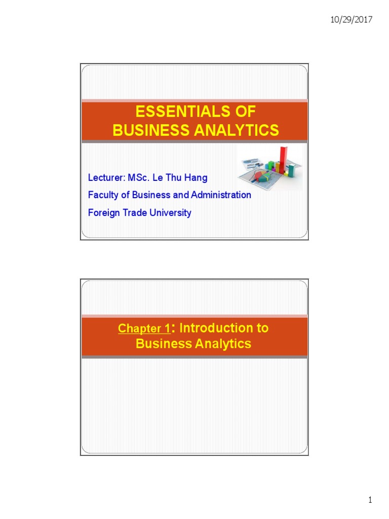 Chapter 1 (Introduction To Business Analytics) PDF | PDF | Predictive ...