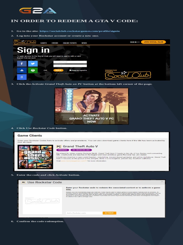 In Order To Redeem A Gta V Code | PDF | Games & Activities