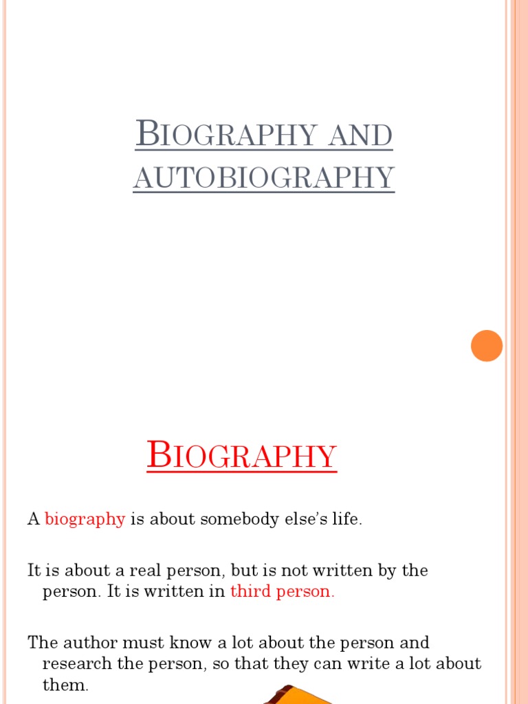 Biography and Autoboigraphy | PDF