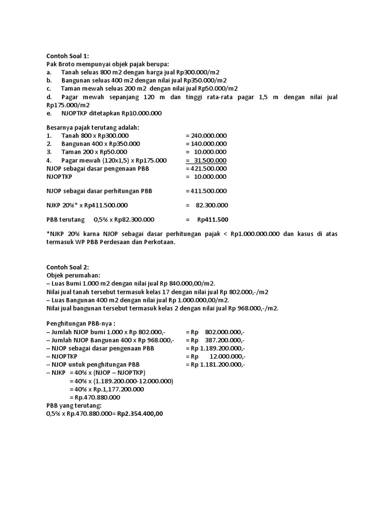Contoh Soal PBB | PDF