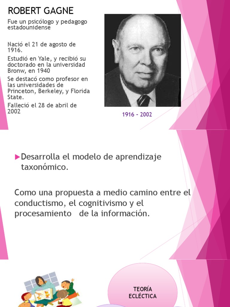 Robert Gagné: Pionero de la teoría ecléctica del aprendizaje | PDF ...