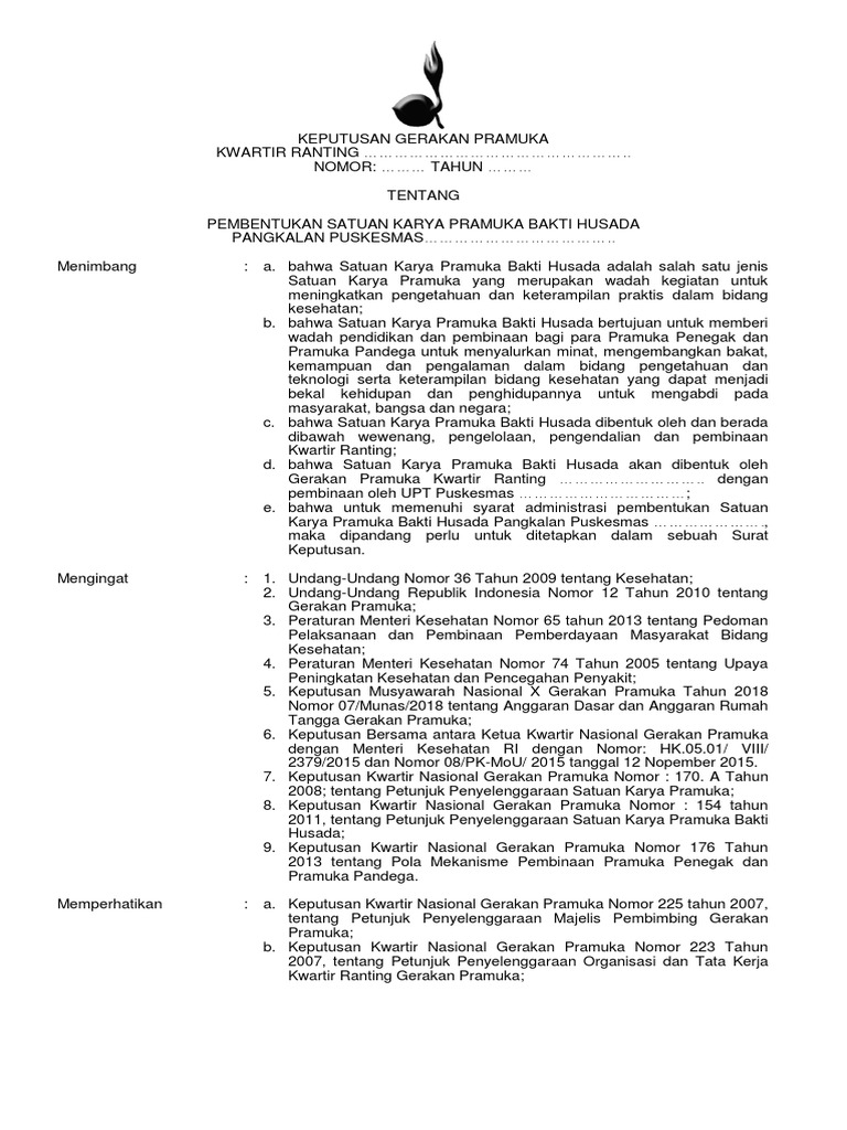 Contoh SK SBH Pangkalan New | PDF