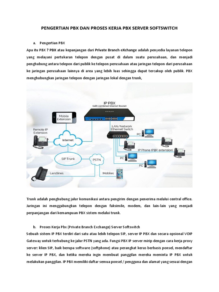 Pengertian Pbx Dan Proses Kerja Pbx Server Softswitch Pdf
