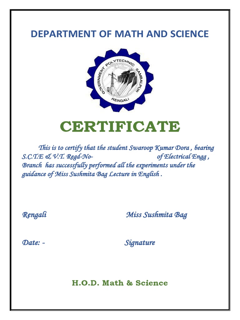 Department of Math and Science | PDF