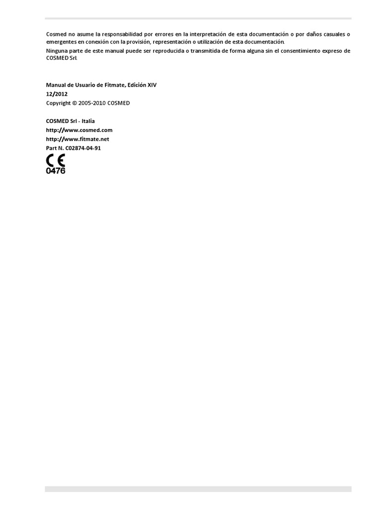 COSMED FITMATE PRO User Manual | PDF | Microsoft Windows | Informática