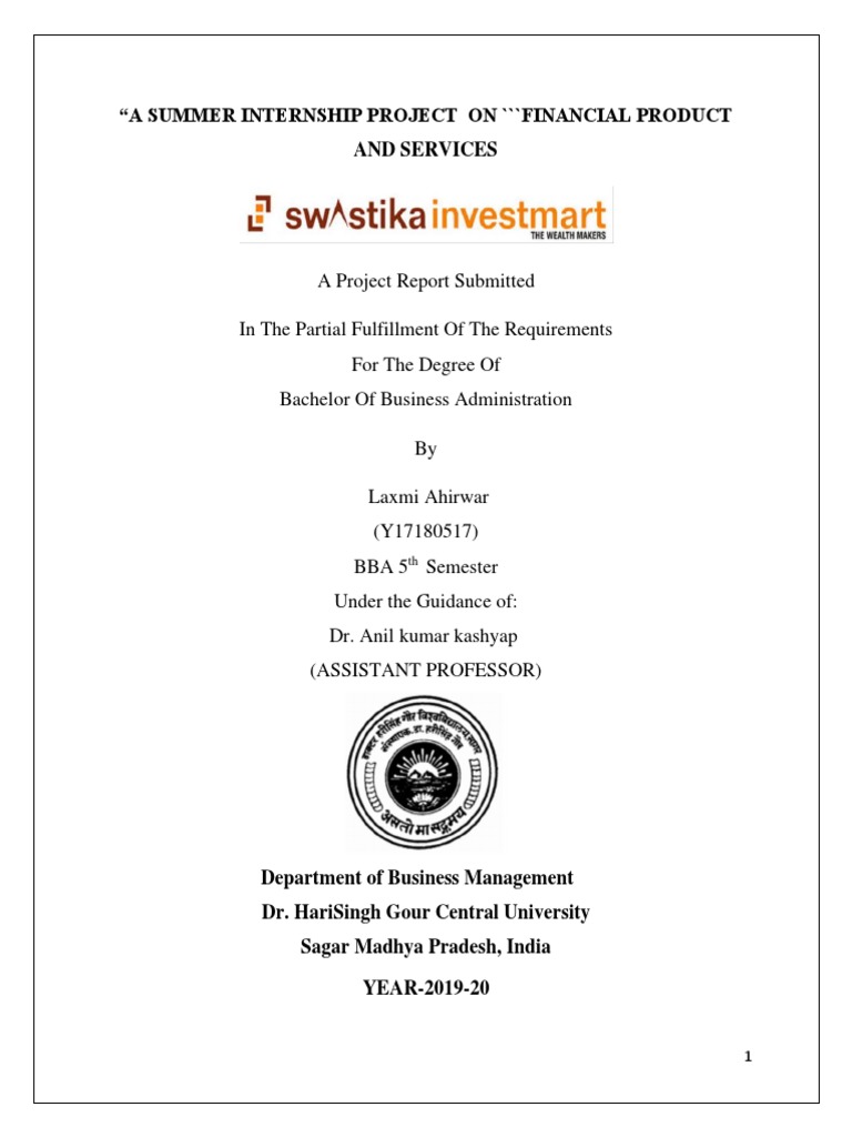 Summer Internship Project PDF | PDF | Investment Fund | Investment ...