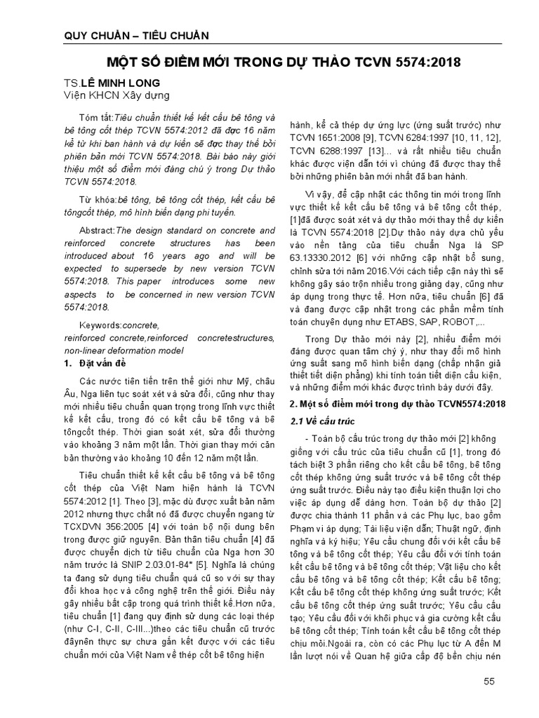 Diem Moi Trong TCVN 5574-2018 | PDF