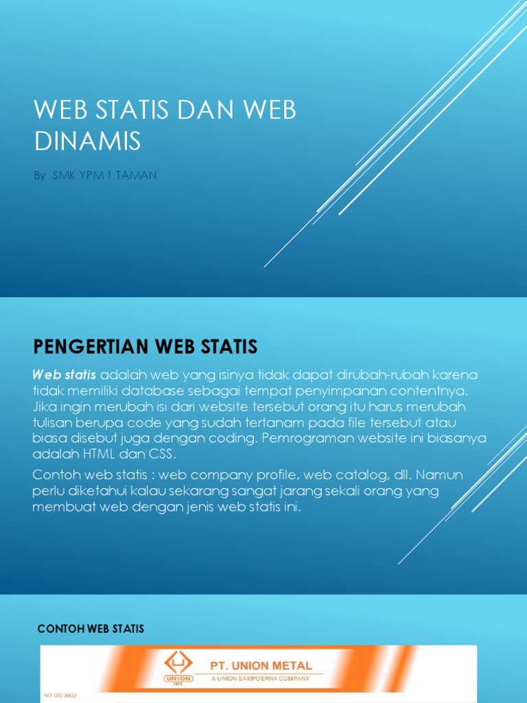 WEB STATIS Dan Web Dinamis | PDF