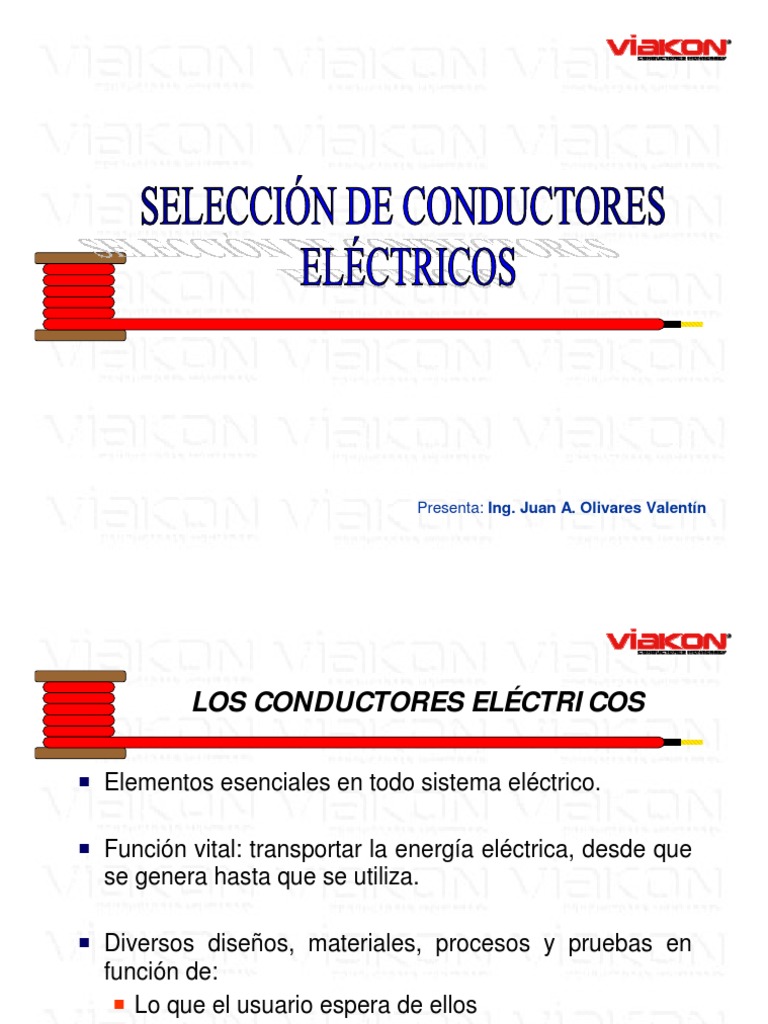 Viakon - Selección de Conductores Eléctricos | PDF | Corriente ...