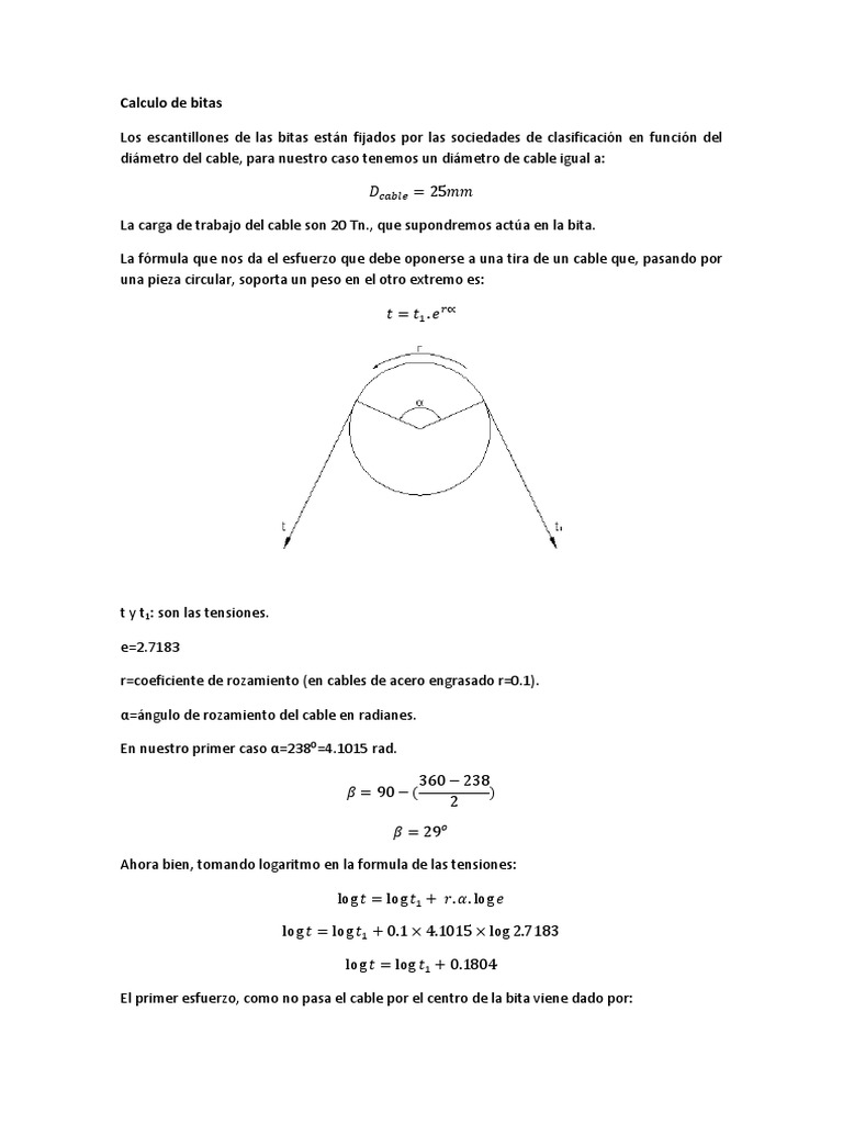 Cálculo de Tensiones en Bitas | PDF | Ingeniería mecánica | Enseñanza ...