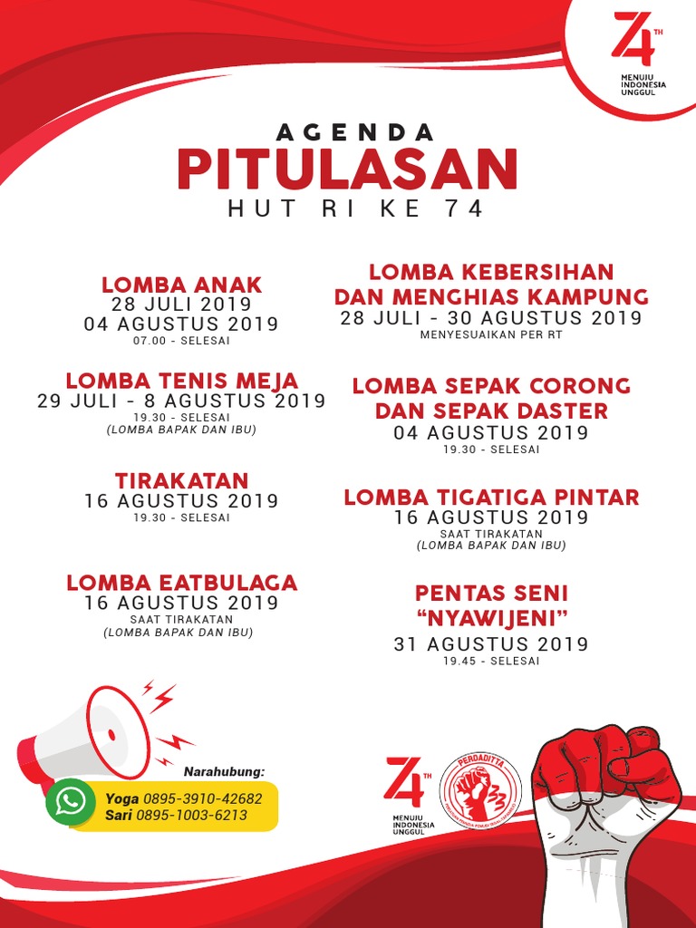 Contoh Poster Agenda 17an HUT RI | PDF