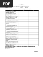 Personal Hygiene Questionnaire (Questionnaire For High School and ...