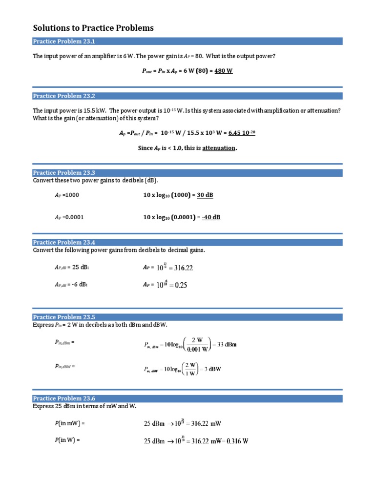 Chapter 23 SOLUTIONS Practice Problems | PDF