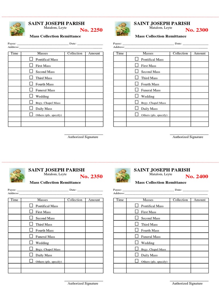 Mass Collection Remittance | PDF | Worship