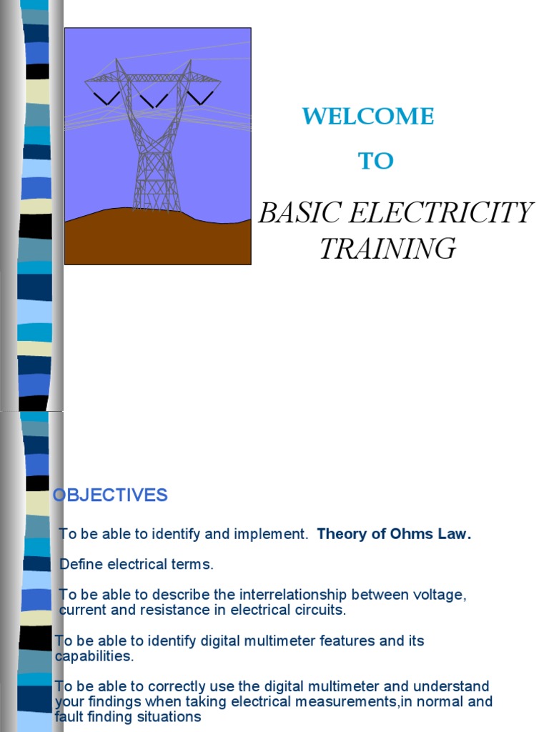 Basic Electricity Training: Welcome TO | PDF | Voltage | Electric Current