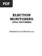 Poll Watcher's Guidelines | PDF | Polling Place | Voting