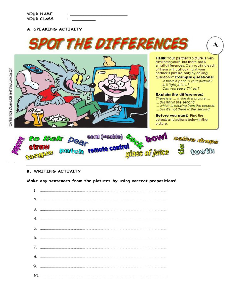 Spot The Difference | PDF | Grammar | Syntax