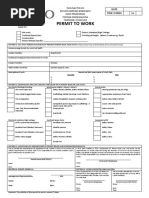 Permit To Work Form Updated | PDF | Occupational Safety And Health | Risk