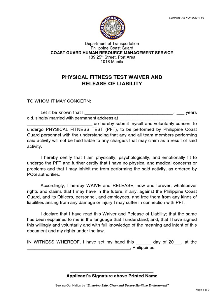 PCG PFT Form | Common Law | Government Information