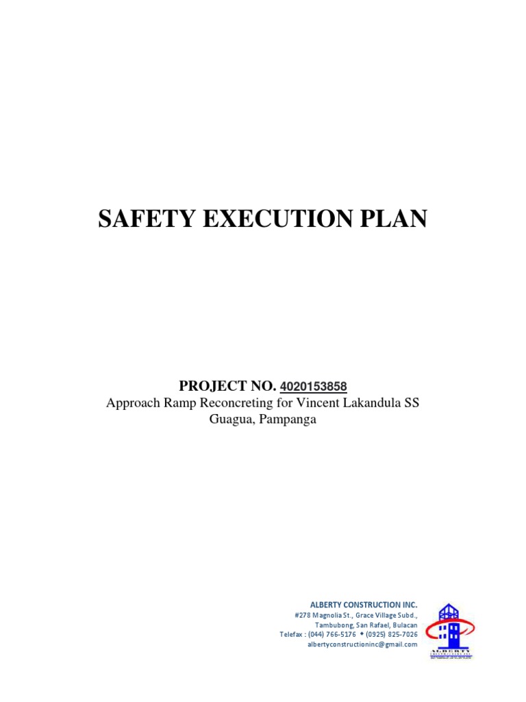 Alberty Construction Safety Execution Plan - Lakandula Ramp ...