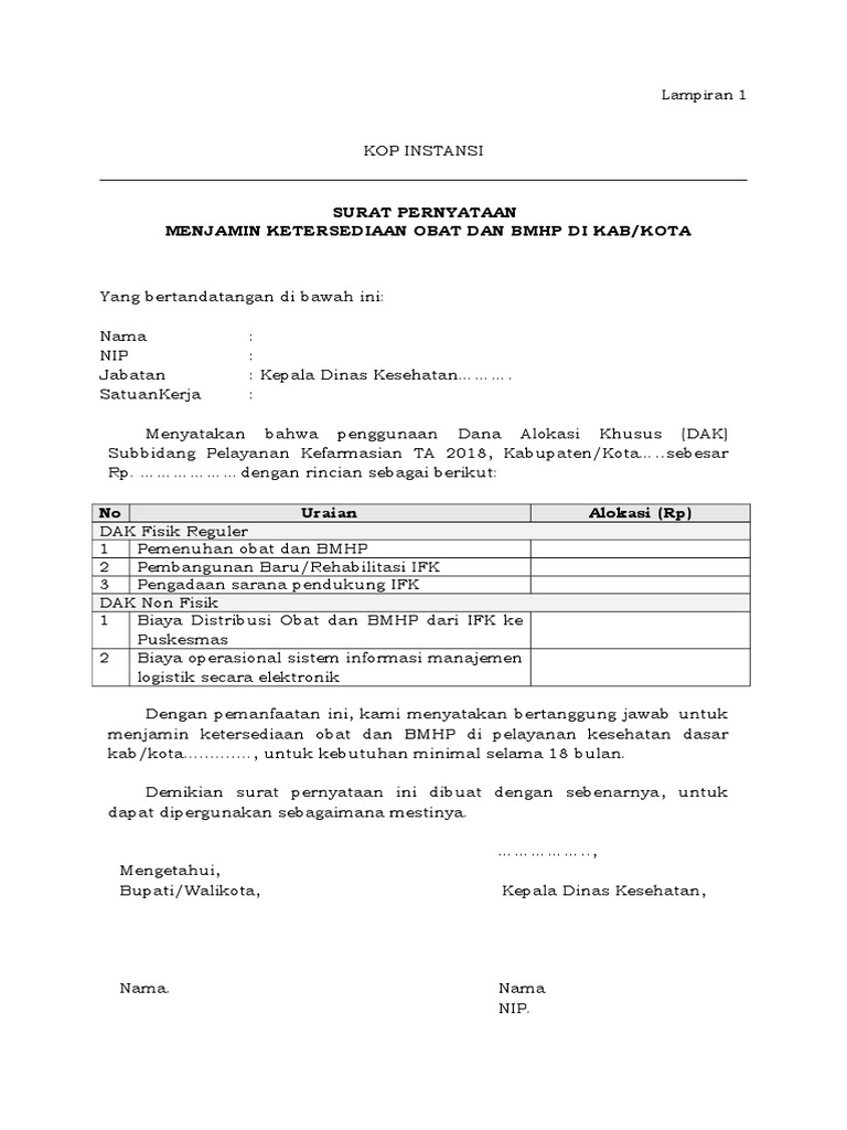 Contoh Form Persyaratan RKA 2018 151117 | PDF
