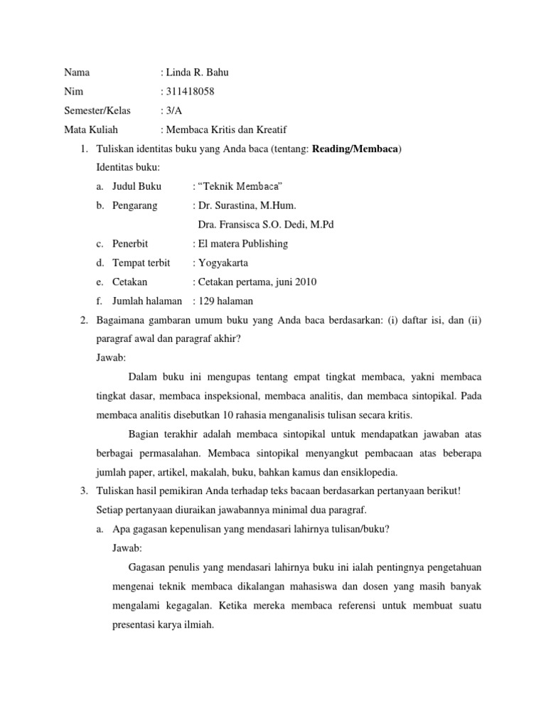 Teknik Membaca untuk Mahasiswa | PDF