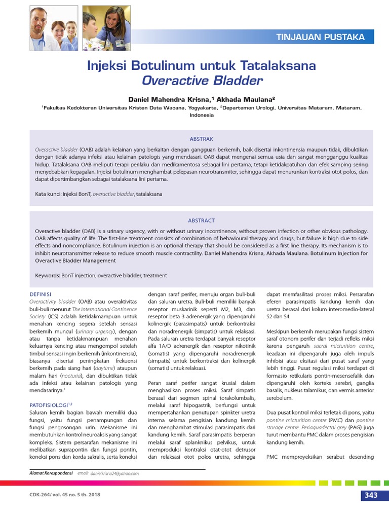 1 - 09 - 264injeksi Botulinum Untuk Tatalaksana Overactive Bladder | PDF