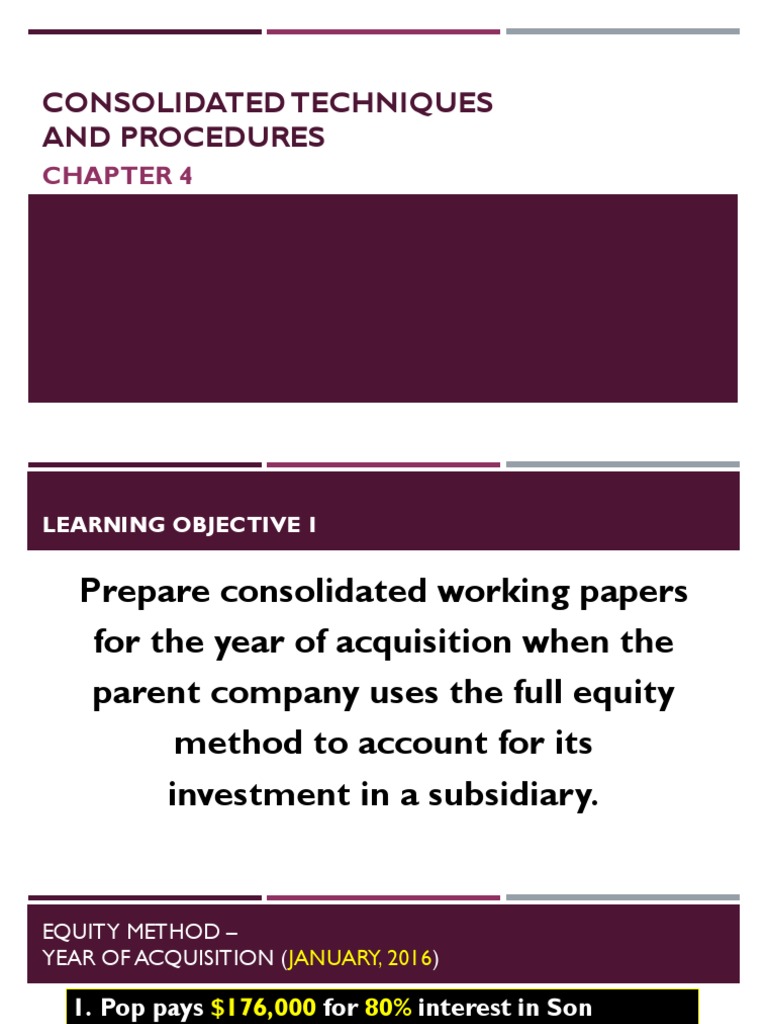Consolidated Working Papers Guide | PDF | Consolidation (Business ...