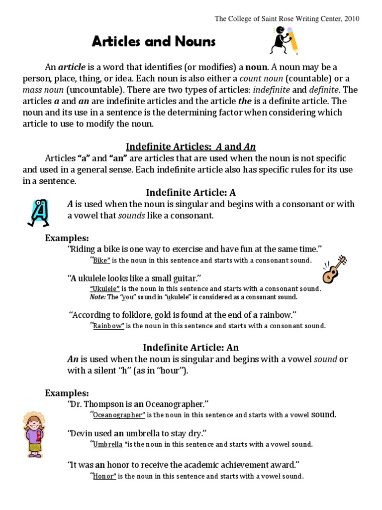 Articles and Nouns PDF | PDF | Noun | Grammatical Number