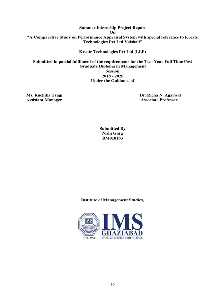 SIP Summary | PDF | Performance Appraisal | Academic Journal