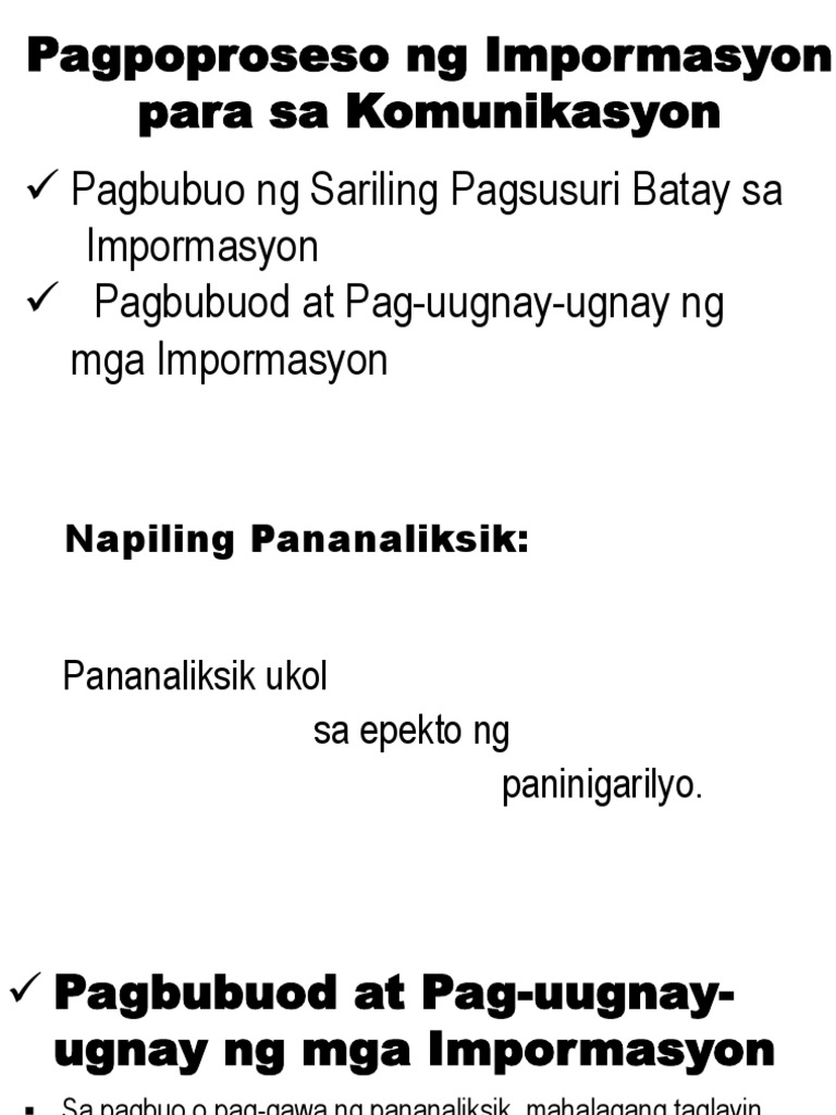 Proseso NG Pananaliksik | PDF