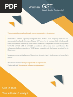 Winman GST Software Features | PDF | Microsoft Excel | Microsoft Windows