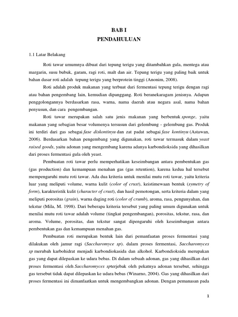 Proposal Pembuatan Roti | PDF