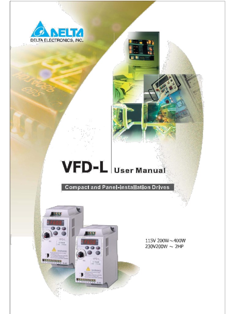 Manual Book VFD Delta | PDF | Alternating Current | Electronic Circuits