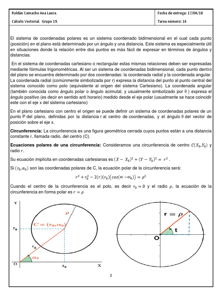 Curvas Polares | PDF | Sistema coordinado | Circulo