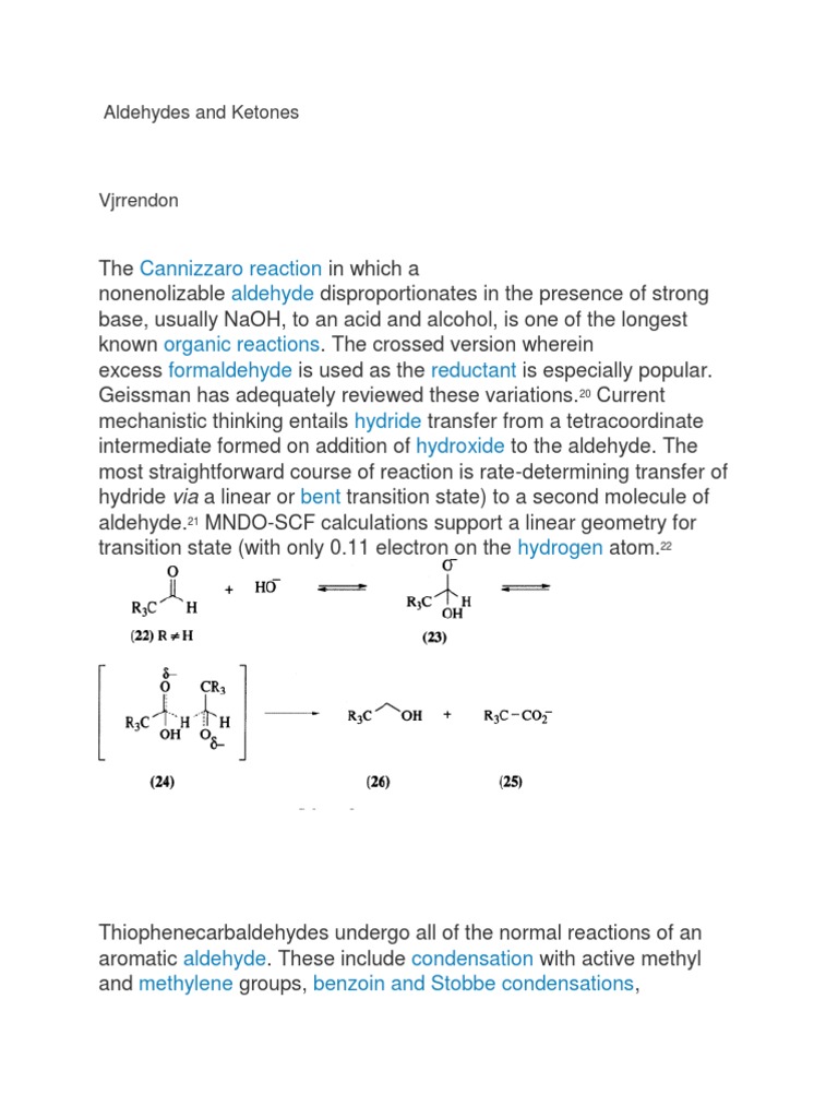Aldehydes and Ketones | PDF | Ester | Unit Processes