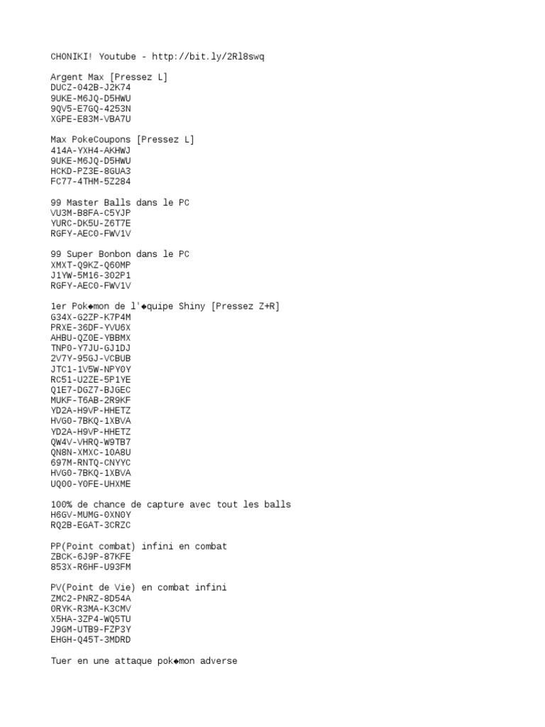 Pokémon XD (Code Ar) by Choniki | PDF | Pokémon | Nintendo Franchises