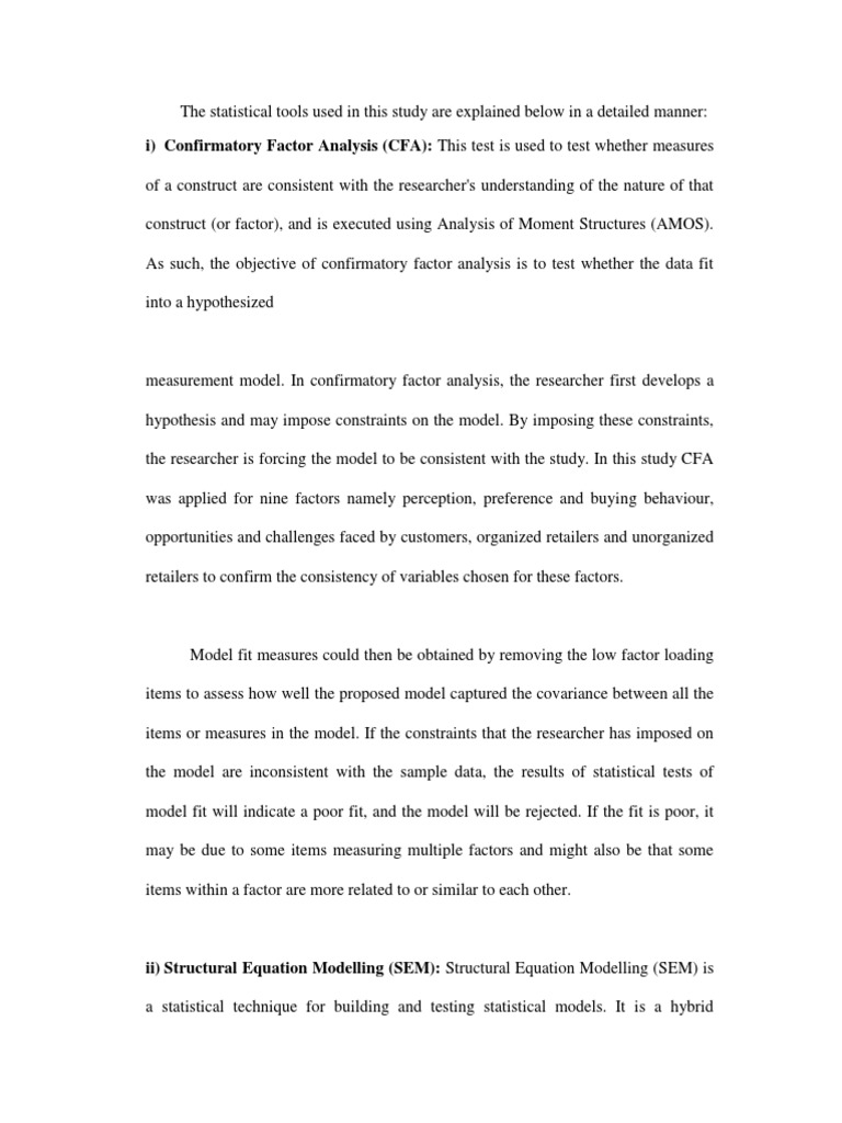 The Statistical Tools Used in This Study Are Explained Below in A ...