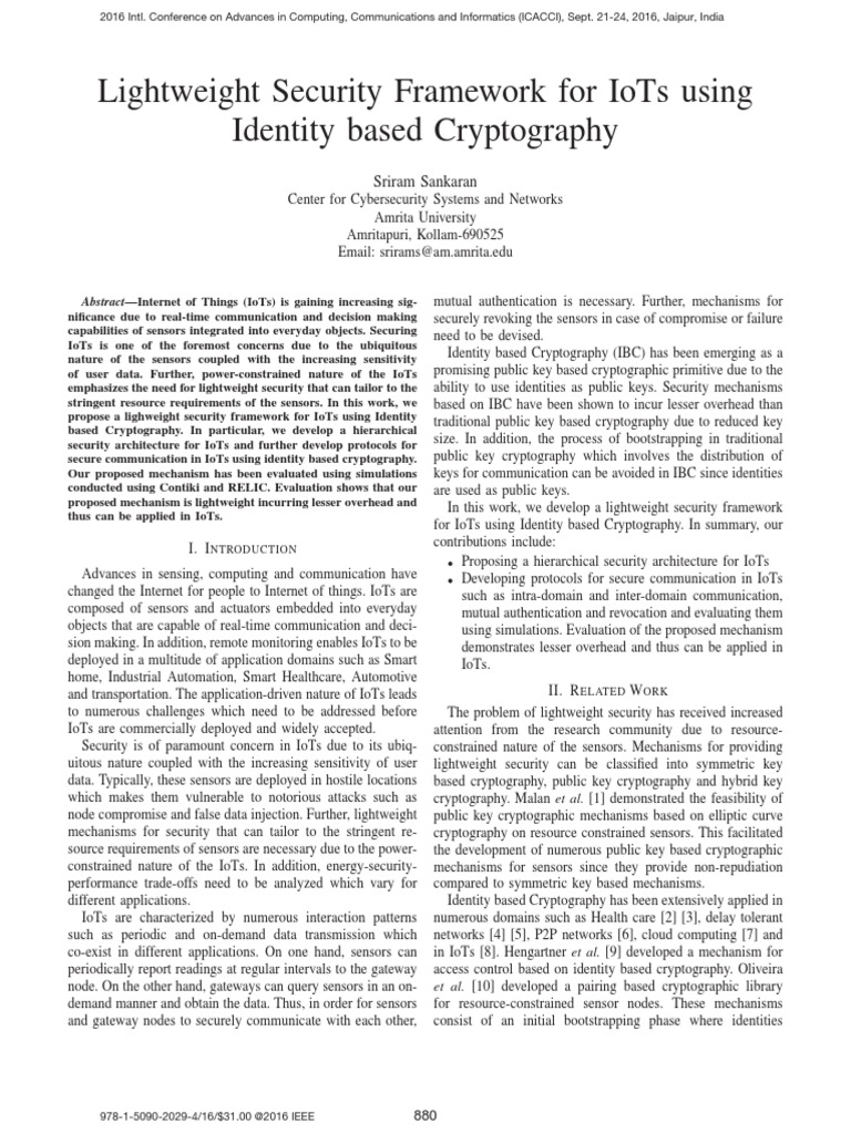 Identity Based Cryptography. | PDF | Internet Of Things | Cryptography