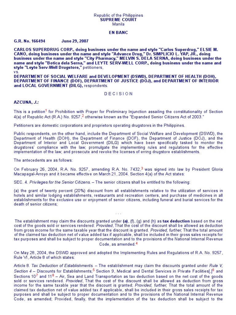 Carlos Super Drug V DSWD | PDF | Tax Deduction | Taxes